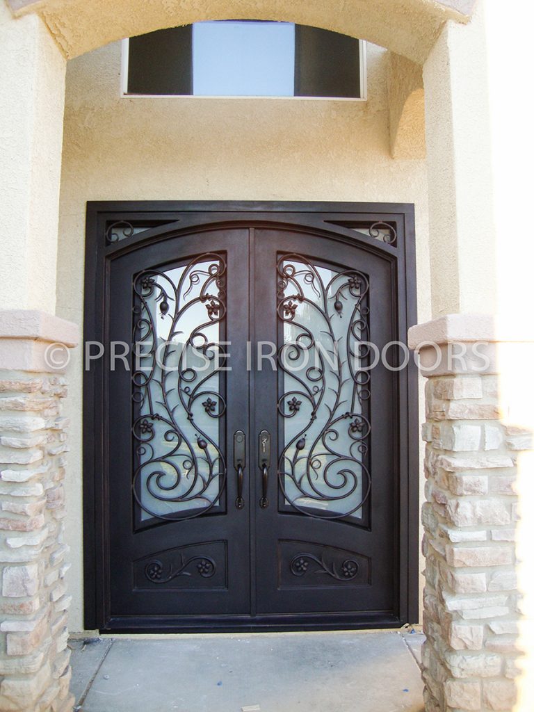 Melrose Contemporary Steel Entrance Gate with Scrollwork