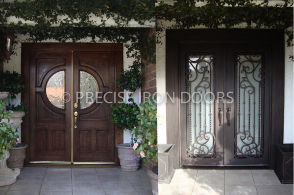 Custom Gino Wrought Iron Single Entry Door | Before & After