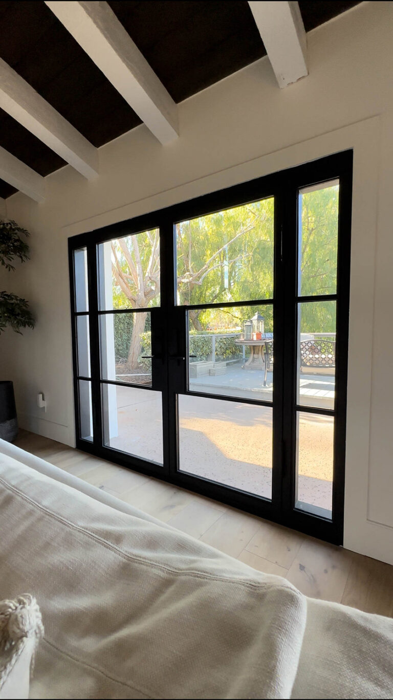 Marcelle Single Entry Square Top Iron Door with Sidelight