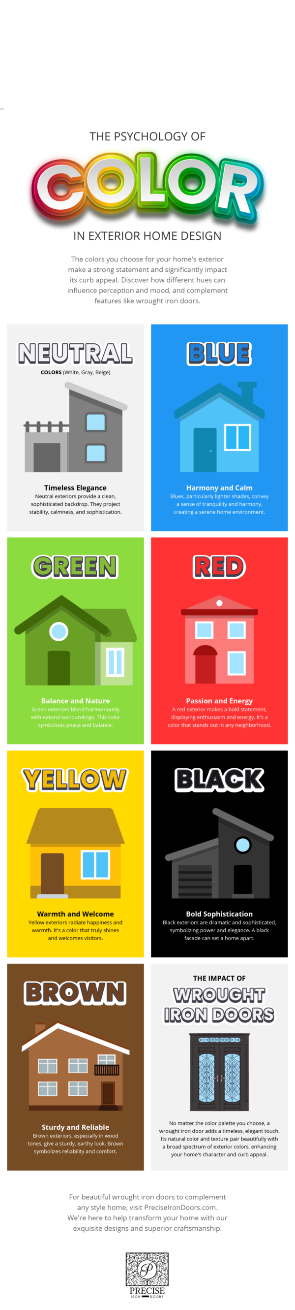 Exterior Home Design: Psychology of Colors - Precise Iron Doors